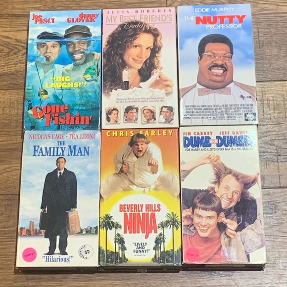 Media | Vhs Comedy Movies Bundle Of 6 | Poshmark